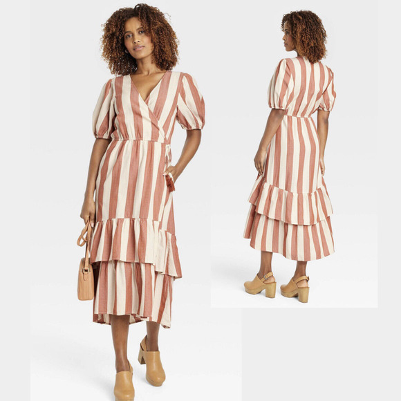 Knox Rose | Dresses | Knox Rose Nwt Womens Light Beige Striped Short ...